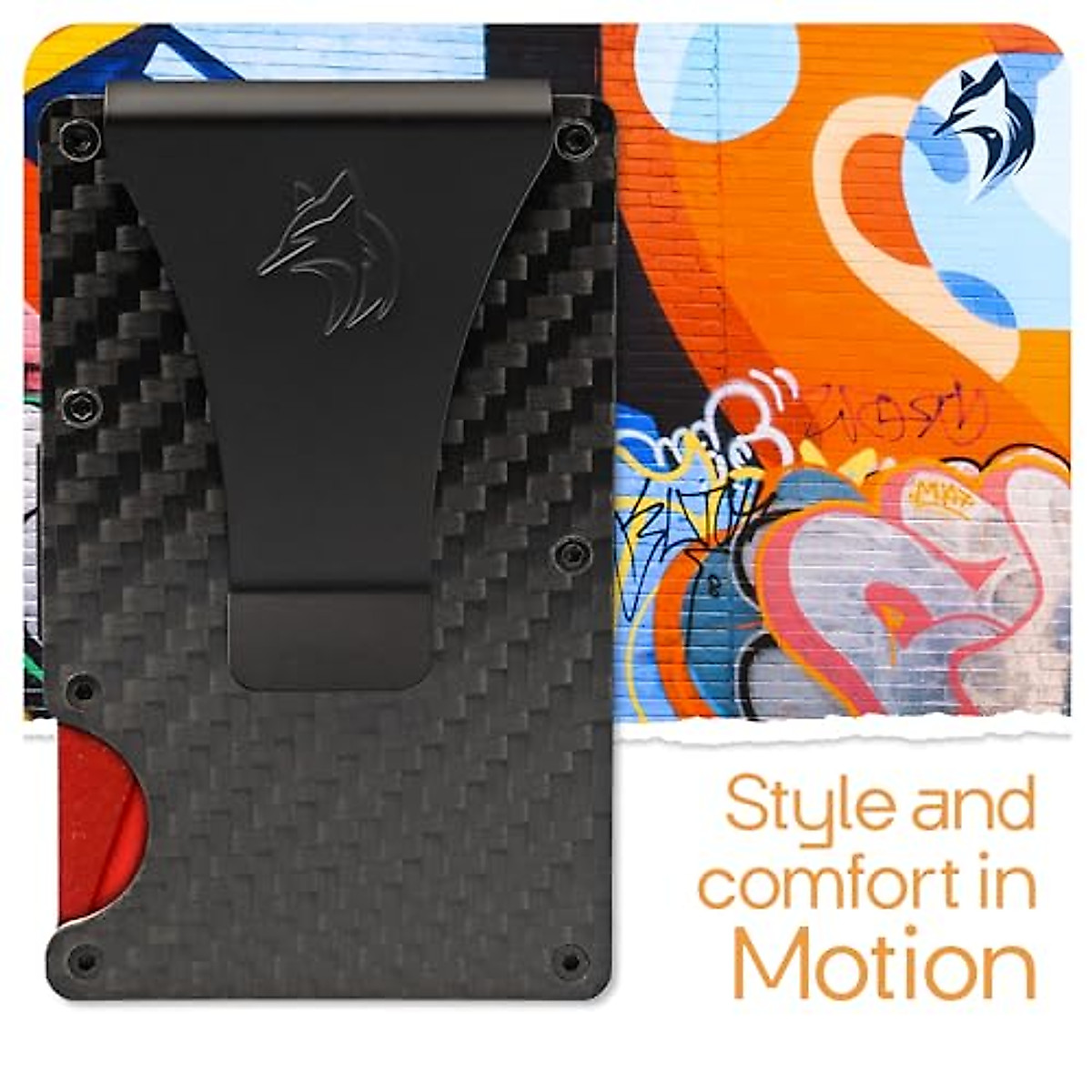 TRAVELINGO wallets for men, Carbon Wallets For Men Minimalist Credit Card Holder - Slim Wallet for Men with RFID Blocking - Front Pocket Wallet with Money Clip (Carbon Fiber)