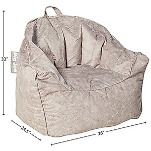 Big Joe Hug Bean Bag Chair, Gray Hyde, Faux Polyester Blend, 3 feet