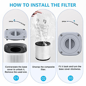 Air Purifiers for Home Large Room up to 1500ft²,Tailulu H13 True HEPA Air Cleaner with 360°Air Inlet, 15dB Air Purifier for Bedroom with Sleep Mode,Speed Control,Timer, for Odor Dust Smoke (white)