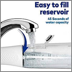 Waterpik Cordless Water Flosser, Battery Operated & Portable for Travel & Home, ADA Accepted Cordless Express, White WF-02C