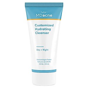 MDacne Hydrating Facial Cleanser with Micronized Salicylic Acid 0.5% - Acne Treatment with Plant-Based Ingredients to Remove Dirt & Oil, Protect Skin & Unclog Pores - Soothes Redness & Inflammation