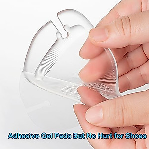 (2 Pairs) Cushion Insoles for Flip Flop Thong Sandals, Gel Adhesive Arch Support Flip Flop Thong Inserts Pain Relief Anti-Slip for High Heels