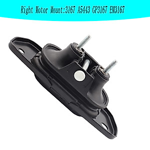 Engine Motor Mount & Trans Mount Compatible with 2011-2019 Dodge Journey 3.6L FWD 2011-2014 Dodge Avenger Chrysler 200 3.6L Replacement for 3274 3167 3256 3246 A5551 A5443 A5632 A5543