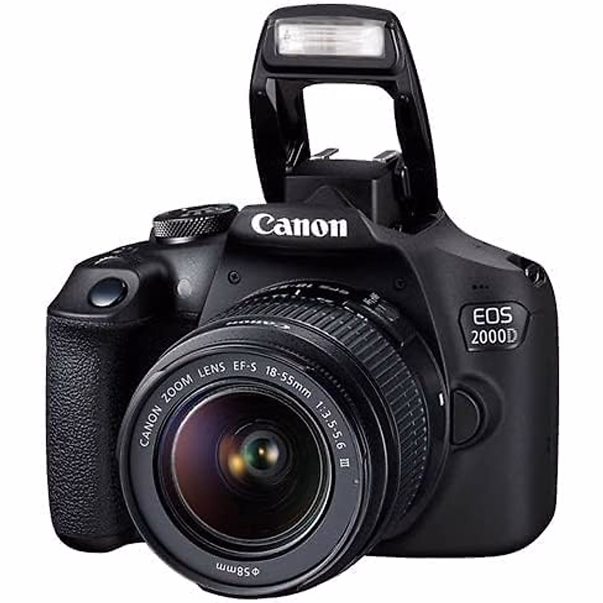 Canon EOS 2000D (Rebel T7) DSLR with 18-55mm Lens 3 Lens Kit and Sunshine Photo Accessories Bundle (Renewed)