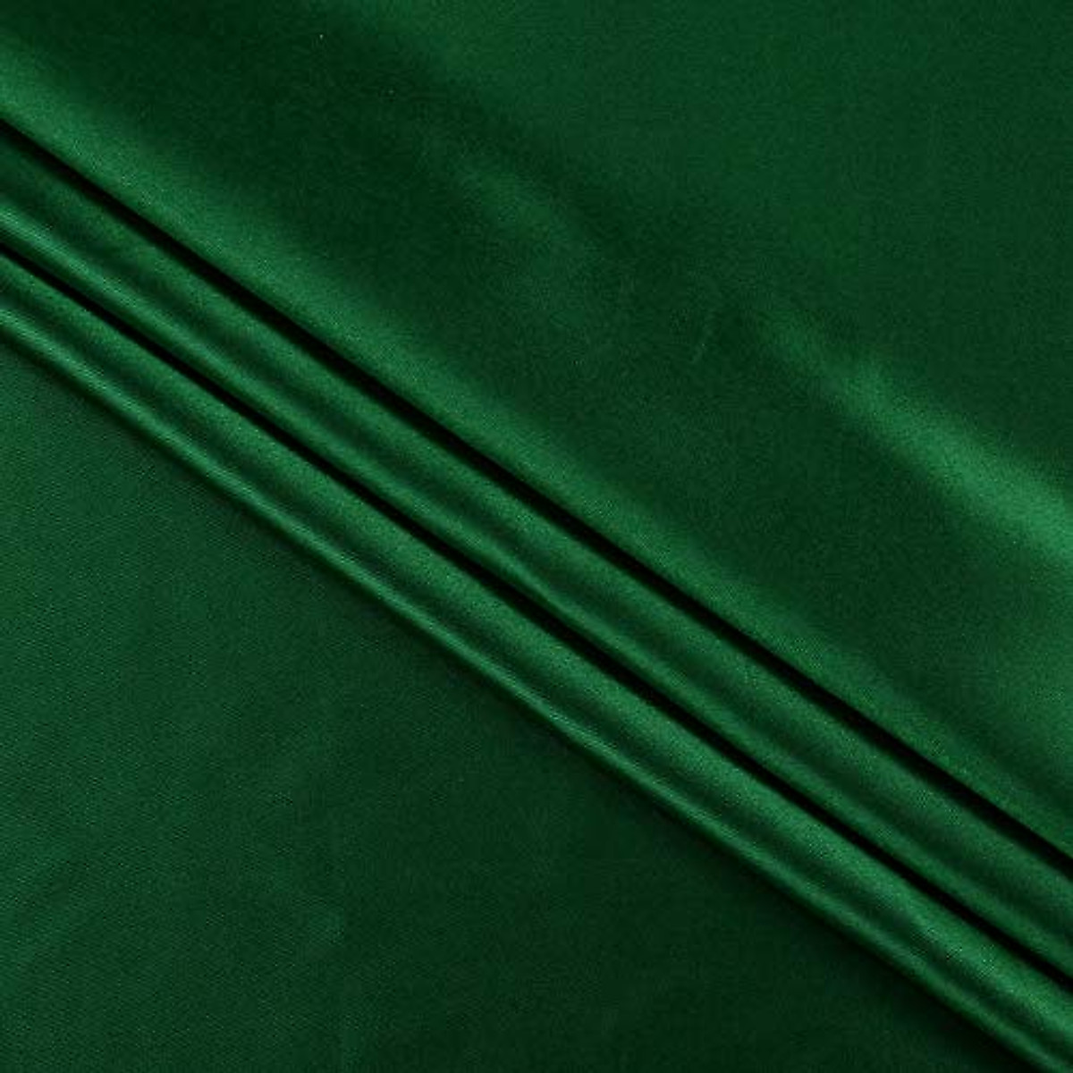 MDS Pack of 5 Yard Charmeuse Bridal Solid Satin Fabric for Wedding Dress Fashion Crafts Costumes Decorations Silky Satin 44”- Green