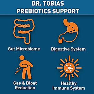 Dr. Tobias Prebiotics – Helps Support Digestion & Gut Health, Boost Immune System & Feed Good Probiotic Bacteria – Vegan & Non-GMO Dietary Fiber Supplement – 1 Daily, 60 Capsules