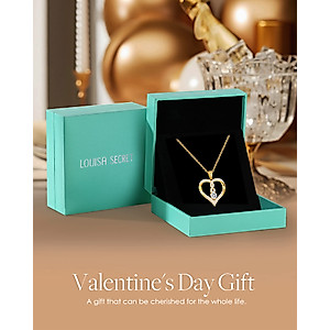 LOUISA SECRET Infinity Heart Birthstone Necklaces for Women, 18k Gold Plated 955 Sterling Silver Forever Love Pendant Jewelry for Her, Ideal Gift for Wife, Girlfriend, Mom on Birthday, Anniversary, Valentine's Day