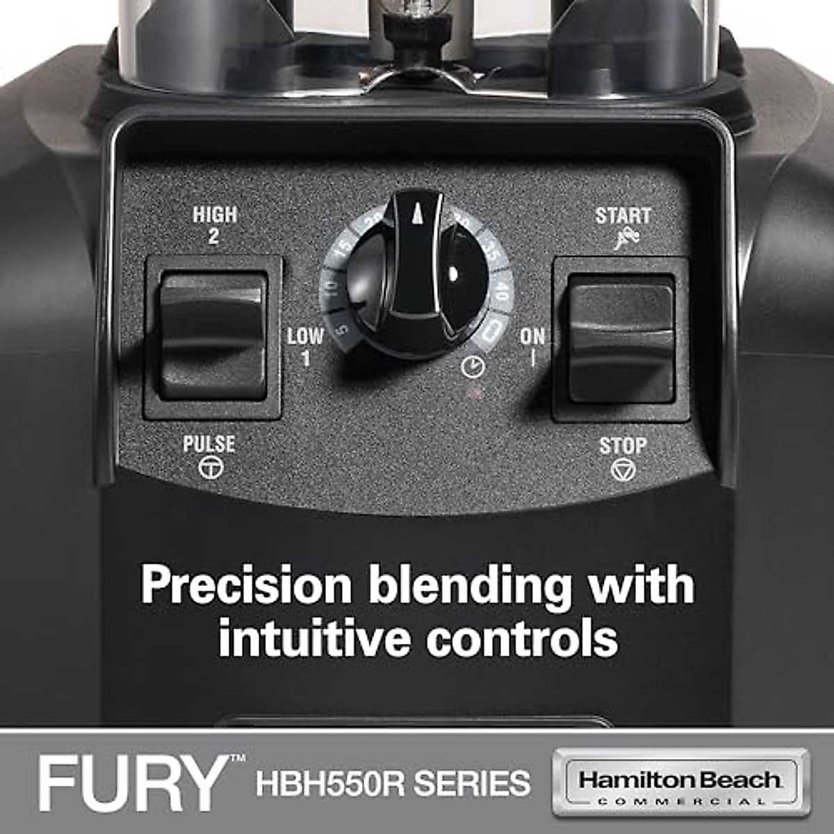 Hamilton Beach Commercial Fury High-Performance Blender, 64 Ounce / 1.8 Liter Capacity, 3 HP Motor, NSF Certified, HBH550R