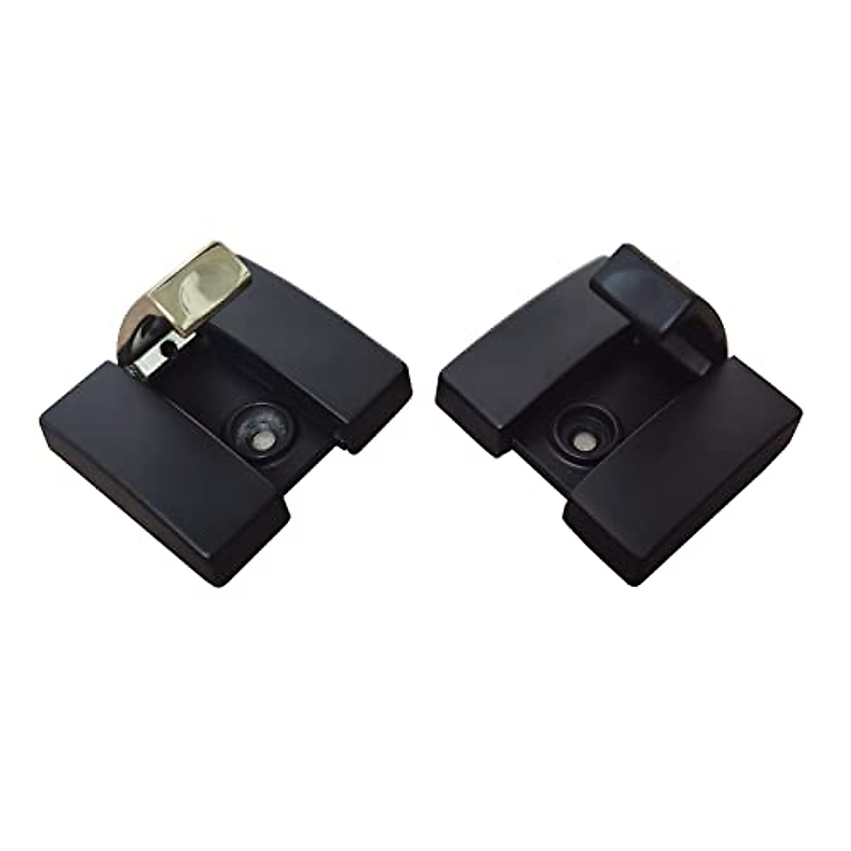 2 pcs Folding Wall Hooks Towel Hanger Coat Clothing Holder for Bathroom Bedroom (Black&Gold)