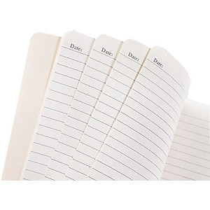 VALERY Wrting Journal for Women and Men | 185 Lined Fountain Pen Friendly Paper | Refillable B6 Vegan Leather Bound Travel Notebook | Daily Use Gifts for Vegatarians Teachers (Forest Green)