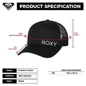 Roxy womens Finishline Trucker Hat Baseball Cap, Anthracite 20, One Size US