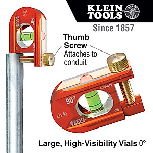 Klein Tools 935DAG Digital Electronic Level and Angle Gauge, Measures 0-90 and 0-180 Degree Ranges, Measures and Sets Angles & 935AB1V ACCU-BEND Level, 1 Vial