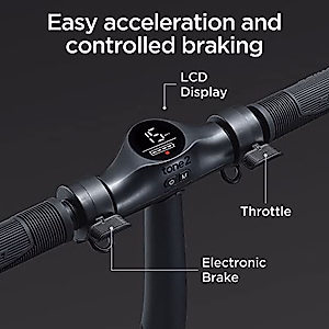 Schwinn Tone 2 Mens and Womens Electric Scooter, Fits Youth/Adult Riders Ages 13+, Max Rider Weight 220lbs, Max Speed of 15MPH, Lightweight, Folding, Locking Aluminum Frame, Black