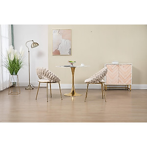 Adjustable Chair, Accent Chairs for Living Room Armless Polyester Ivory Comfy Modern Home Furniture 22.44" Lx20.87 Wx29.92 H