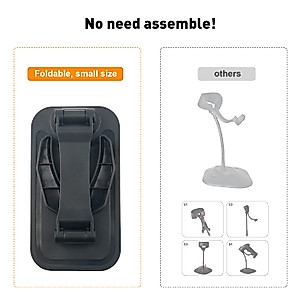 Universal Barcode Scanner Stand, VOTTAN Free-Installed Foldable Barcode Reader Hodlder Angle and Height Adjustable Hands Free Scanner Stand for Supermarkets Library Store Warehouse