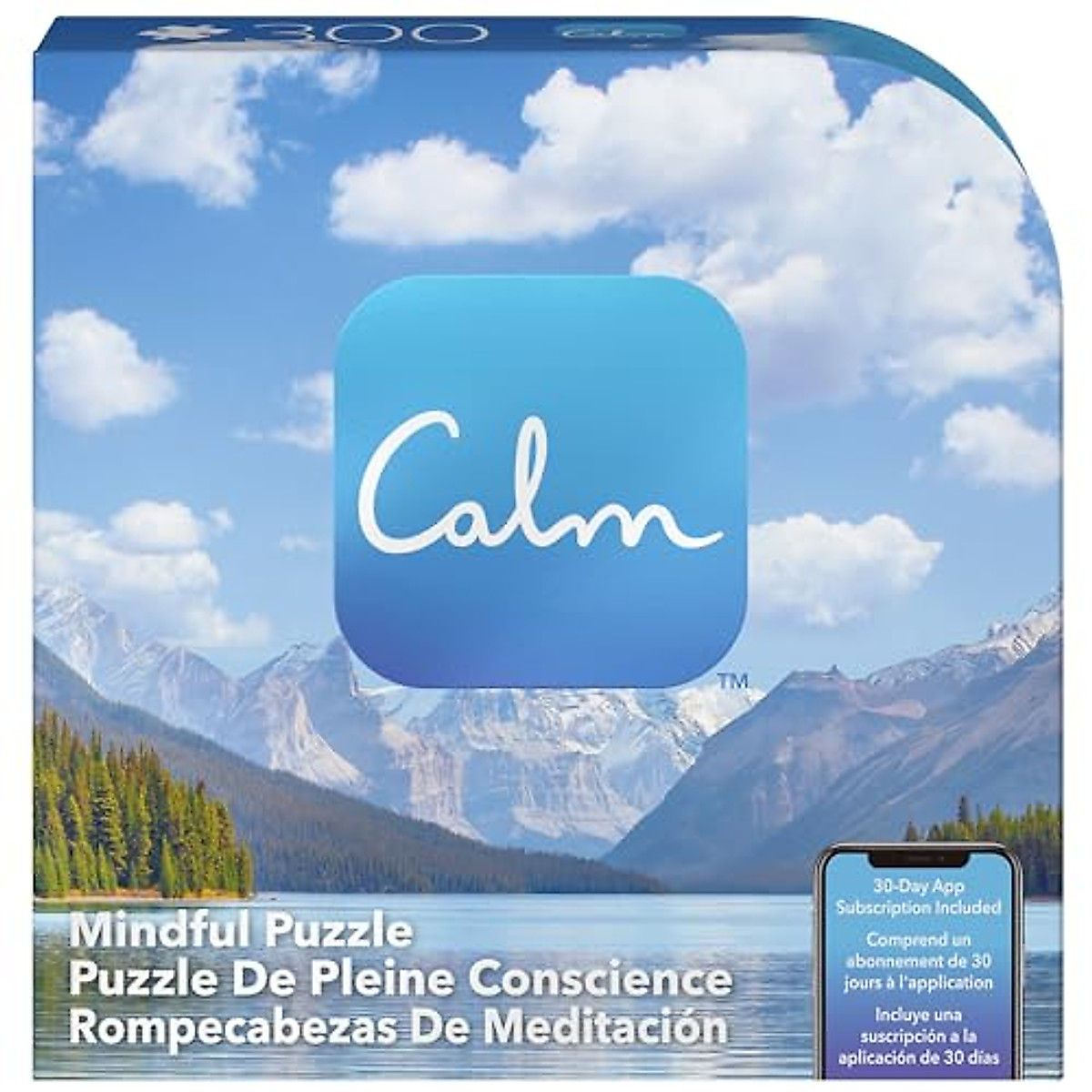 300-Piece Calm Jigsaw Puzzle for Relaxation, Stress Relief, and Mood Elevation, for Adults and Kids Ages 8 and up, Jasper Lake