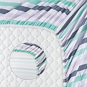 MooMoo Baby Crib Mattress Sheets 2 Pack Waterproof Toddler Crib Mattress Protectors Breathable and Hypoallergenic Fitted Crib 52''x28''