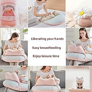 WYXunPlanet Breastfeeding Pillows for Babies,Feeding Pillow, Breastfeeding Nursing Pillows, Baby Nursing Pillows and backrests, Can Change The Baby's Feeding Position(Pink)