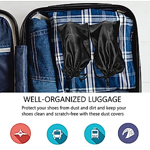 GONGKANGYUAN 10 Pack Shoe Bags for Travel Satin Fabric Shoe Bag with Drawstring for Men Women Travel Protecting Storing Shoes