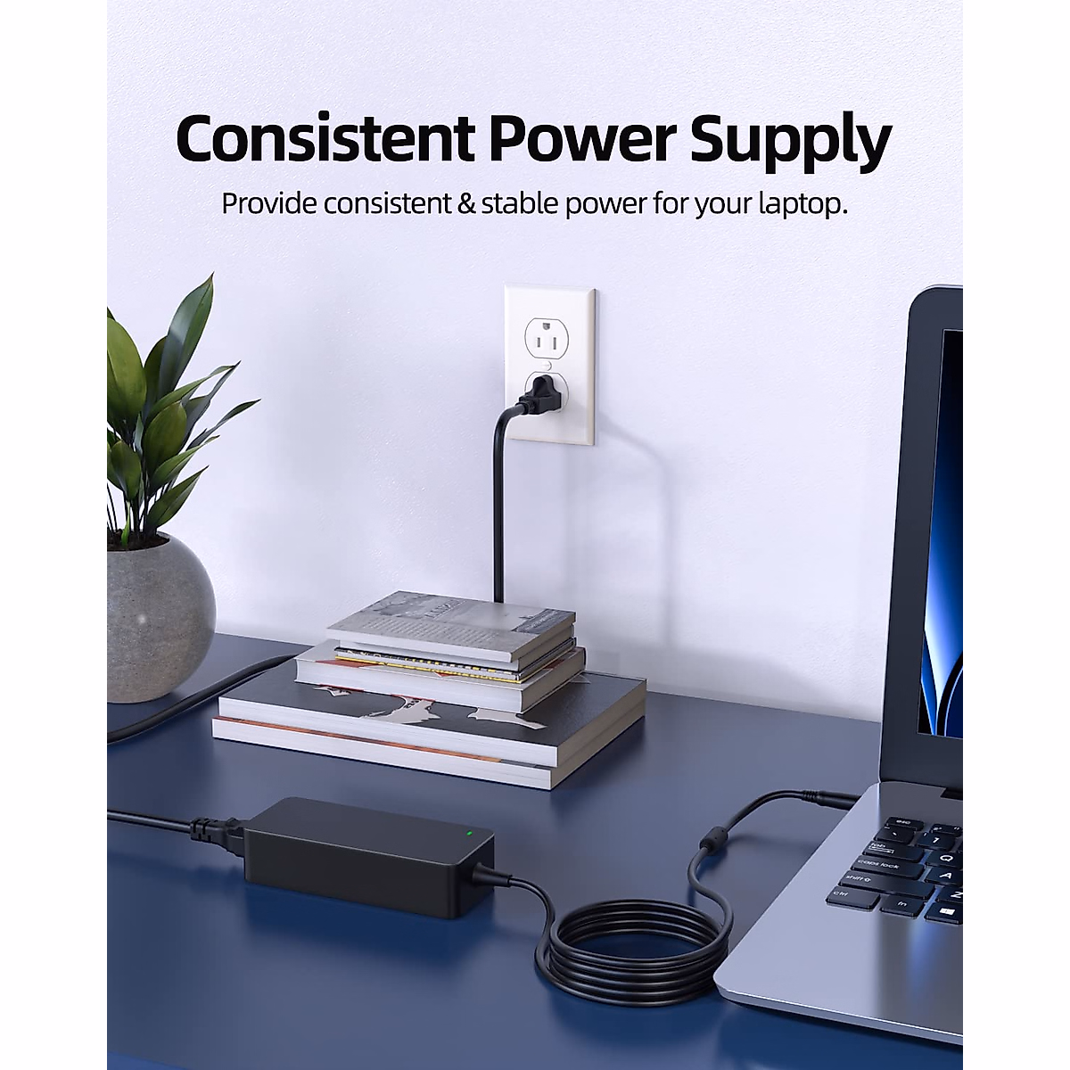 90W 65W AC Adapter Fit for Dell Latitude Laptop Charger, Fit for All Dell Latitude Series Round Connectors 19.5V 4.62A