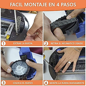 Replacement Tires for IROBOT ROOMBA Wheels Series 500 600 700 800 900 E5 E6 I7 Vacuum Parts Anti-slip and Great Adhesion (2)