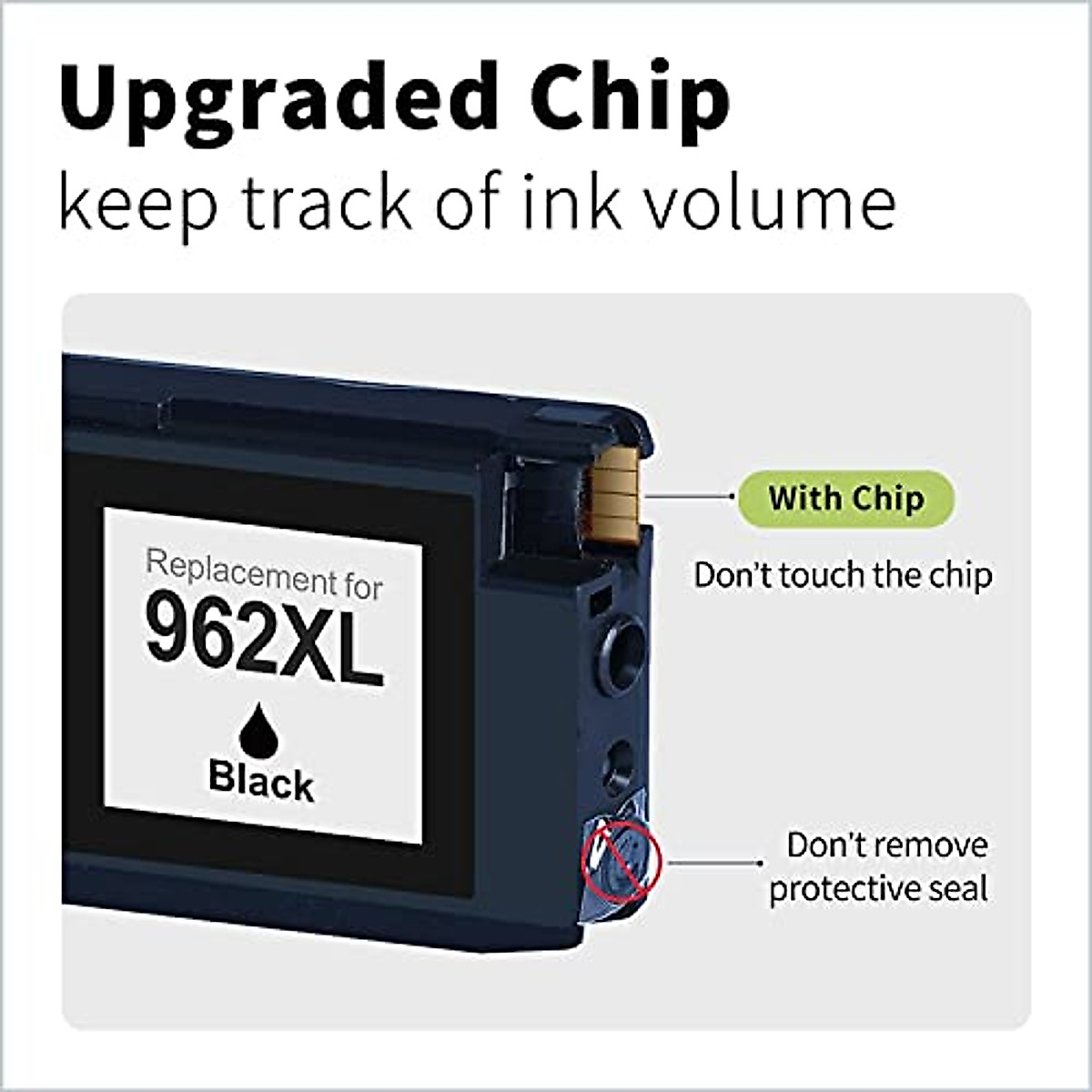 OA100 962XL Black Remanufactured Ink Cartridge Replacement for HP 962XL 962 for OfficeJet Pro 9010 9015 9018 2 Black 962XL Black Ink Cartridge Combo Pack