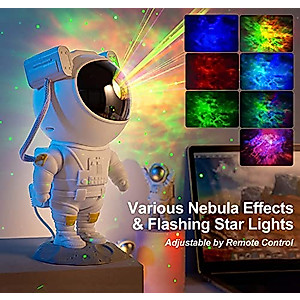 SFOUR Star Projector Galaxy Night Light,Kids Room Decor Aesthetic, Adjustable Head Angle,Gift for Kids Adults Home Party Ceiling Decor Christmas Gift (Astronaut)