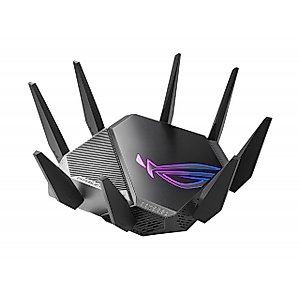 ASUS ROG Rapture Tri-band WiFi 6E Gaming Router with 6GHz, 2.5G Port, VPN Security, AiMesh Compatible