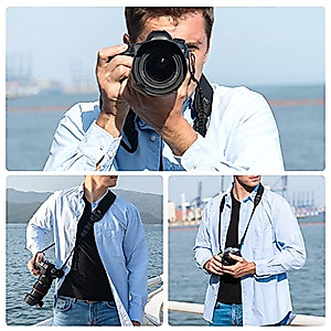 DSLR Camera Neck Strap, Soft Neoprene Shoulder Belt for Canon EOS R5 R6 5D Mark IV 6D Mark II SL3 SL2 T8i T7 T7i 90D 80D Nikon D6 D5 DF D850 D810 D780 D7500 D5600 D3500 Sony A1 A99II,etc