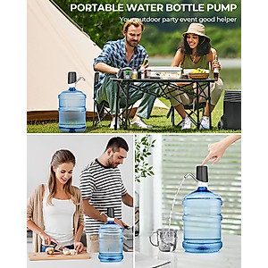 Water Dispenser Pump, USB Charging Automatic Drinking Water Pump for Mini Water Jug Dispenser Portable, Ideal for Home Kitchen Living Room Office Camping