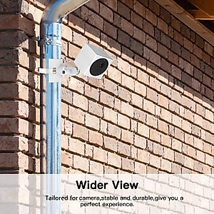 Holaca Pole Mounting Bracket for Wyze Cam Outdoor/V3/V3 Pro/V4,Adjustable Wall Mount for Wyze Camera Home Camera System,Applicable Pipe Diameter Size 1.18-7.87 inch (30mm-200mm) White