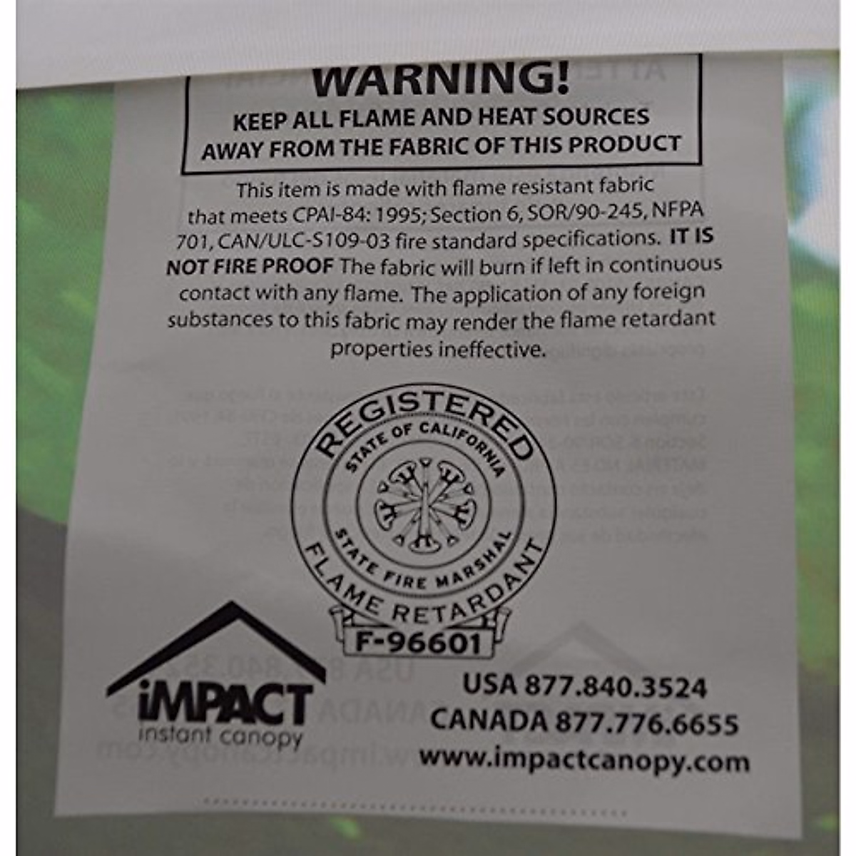 Impact Canopy 5' x 5' Pop-Up Canopy Tent, Lightweight Powder-Coated Steel Frame, Straight Leg, Black