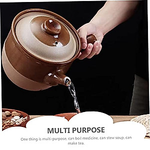 FUOYLOO Coffee Kettle Stovetop Japanese Frying Pot Korean Pots for Cooking Hot Pot Pot Turkish Coffee Pot Chinese Herbal Casserole Traditional Chinese Medicine Cooker Pottery Clay Stew Pot