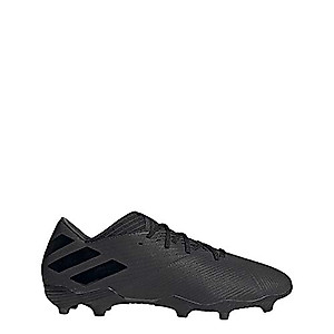 adidas Men's Nemeziz 19.2 Firm Ground Boots Soccer Shoe, Black/Black/Utility Black, 7 M US