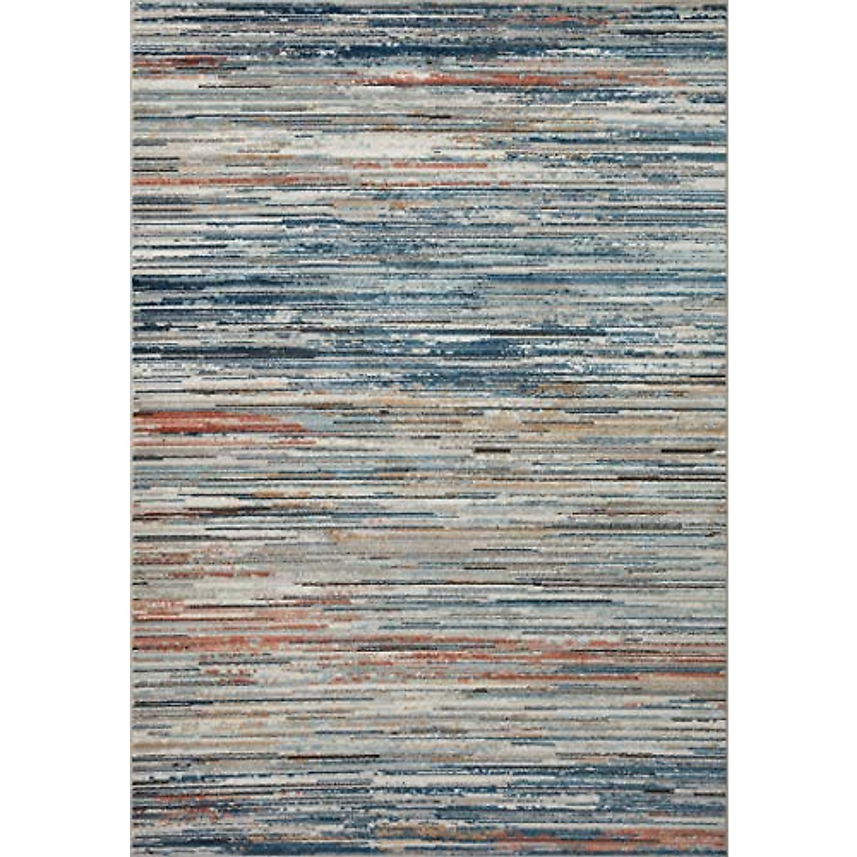 Loloi II Bianca Collection BIA-08 Pebble/Multi 5'-3" x 7'-6" Area Rug