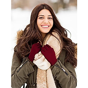 SATINIOR 2 Pair Unisex Half Finger Gloves Winter