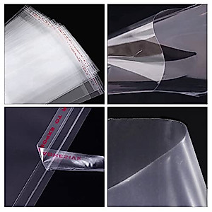 Small Self Adhesive Cellophane Bags 3x3" Clear Self Seal Cello Bags 300pcs Resealable Poly Bags 2 Mil for Earrings Bakery Cookies Candies Candle Soap Gift