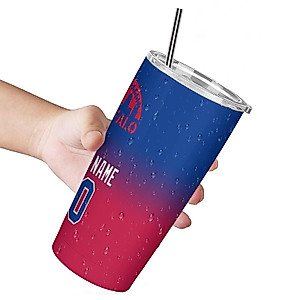 Custom Car Tumbler,Tumblers Stainless Steel 20.8oz,Personalized Football Cup,Sports Travel Coffee Mug,Customized Presents Gifts for Mother's Day Friends Fan Players Coach Lovers,Custom Number and Name