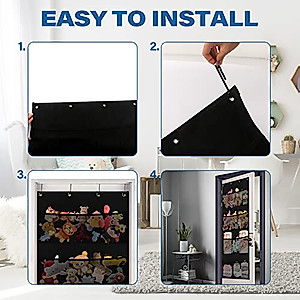 Over the Door Stuffed Animal Net, Stuff Animal Storage Ideas Hanging Stuffed Animal Storage Toys Hammock for Stuffed Animals, Kids Room Organizers and Storage for Plush Toys, Baby Supplies