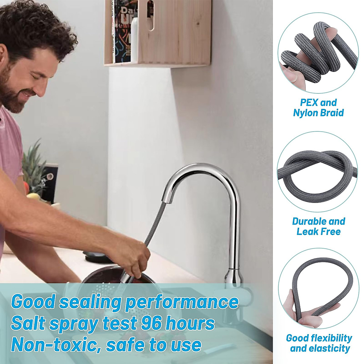 Pull out faucet for 88624000 95507000 95506000 Hansgrohe Pull Down Kitchen Faucet Hose Replacement Part