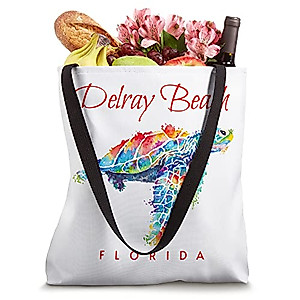 Delray Beach Florida Watercolor Sea Turtle Tote Bag