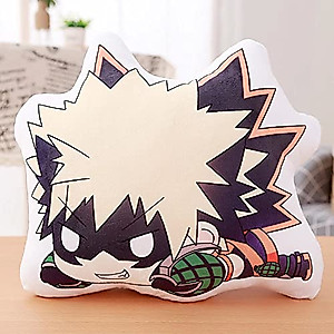 My Hero Animation Plush Throw Pillows Bakugou Plushie Throw Anime Cartoon Bed Sofa Decorative Pillows Fans Gift Cosplay 35cm/13.7 Inch -A