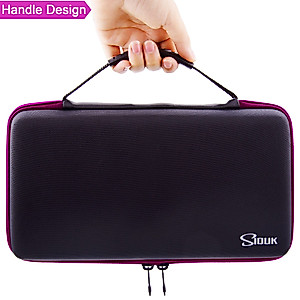 SIQUK Dice Case DND Dice Box Dice Storage Case Dice Organizer Holder with Handle Removable Slotted Tray Holds 8 Sets DND Dice for Dungeons & Dragons and Other RPG Table Games, Rose Red