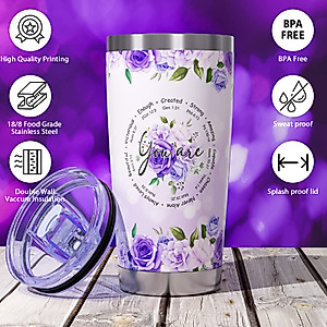 Christian Gifts for Women, Inspirational Gifts Purple Butterfly Gifts Religious Gifts for Women, Birthday Gifts for Women, Mom, Best Friend,Aunt, Sister- Christmas Gifts For Women Tumbler Gifts Idea