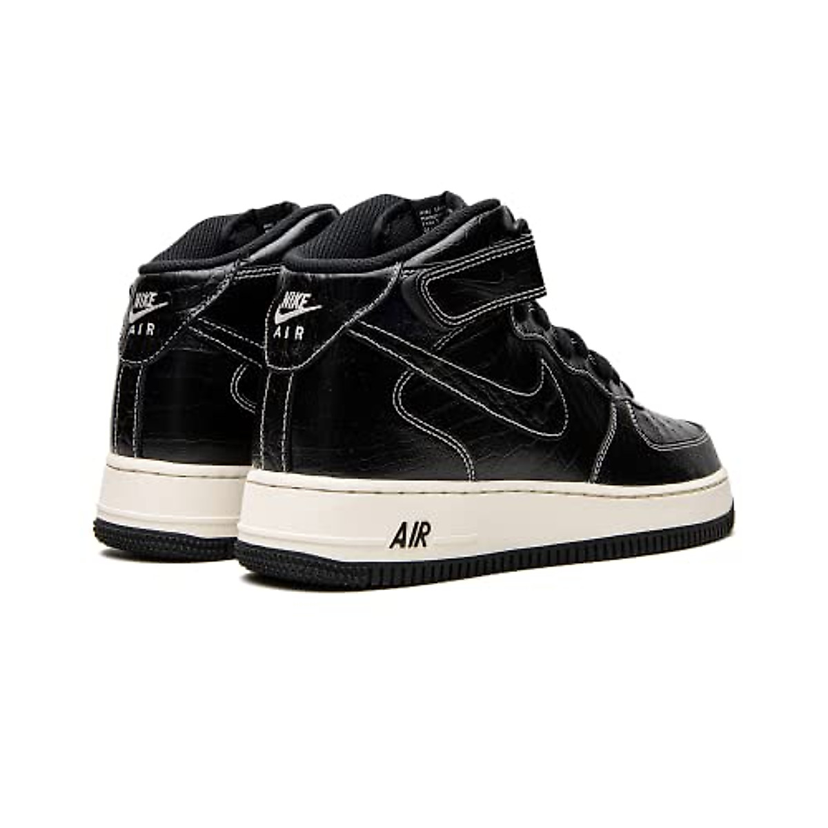 Nike mens Air Force 1 Mid '07 Lv8, Black/Black/Pale Ivory, 10