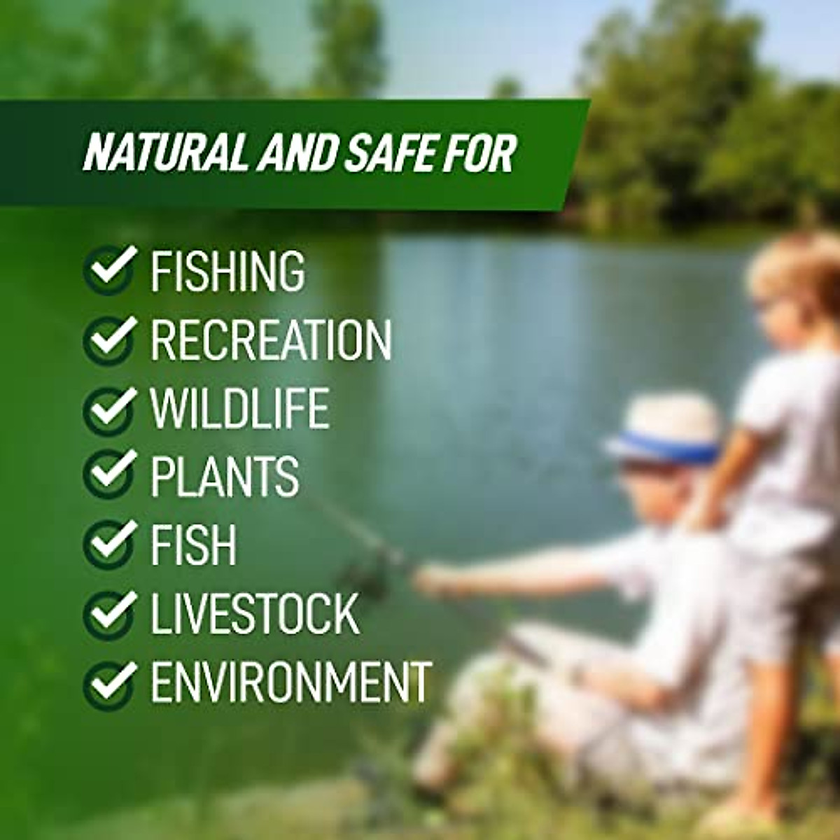 4X Pond Cleaner - Reduces Muck & Sludge for a Clean, Natural Look - Super Concentrated Lake and Water Feature Enzymes Treats Up to 1 Acre, Pair with Dye - Safe for Fish and Wildlife (32 oz)