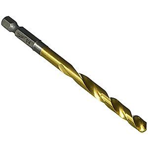 Milwaukee Electric Tool 48-89-4613 Impact Drill Bit, 1/4" Diameter x 4.13" L, 2-15/32" 35 Degree Helix Flute, 1/4" Hex Shank