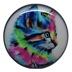 Pierced Republic Colorful Kitten Ear Plugs - Acrylic - Screw-On - New *Pair* - 8 Sizes (2 Gauge (6mm))