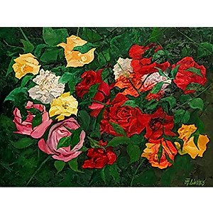 Enlaced, Still Life Rose Flowers By Internationally Renowned Artist Andre Dluhos