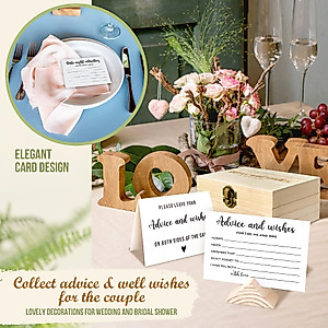 STOFINITY Advice And Wishes For The Mr And Mrs - Wedding Advice Cards For Bridal Shower Decorations, Hilarious Bridal Shower Games, Advice For The Groom And Bride Box, Wedding Games For Reception